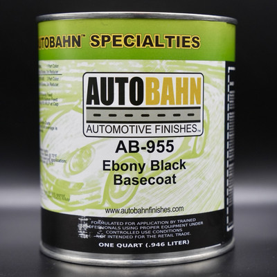 Autobahn Ebony Black Base Coat AB-955 Quart Size Auto Paint GM WA 8555 ...