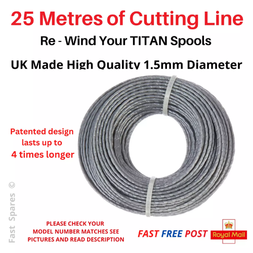 TITAN TT1821GGT SCREWFIX Spare Parts: Spool Cover, Spool, Cutting Line ...