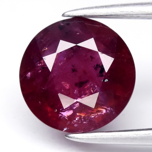 💎 1.41ct 7.2mm Round Purplish Red Ruby - Heated, Mozambique Gemstone | eBay