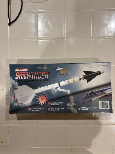 Estes Aim-9 Sidewinder Flying Scale Model Rocket Beta Series EST 2125 ...