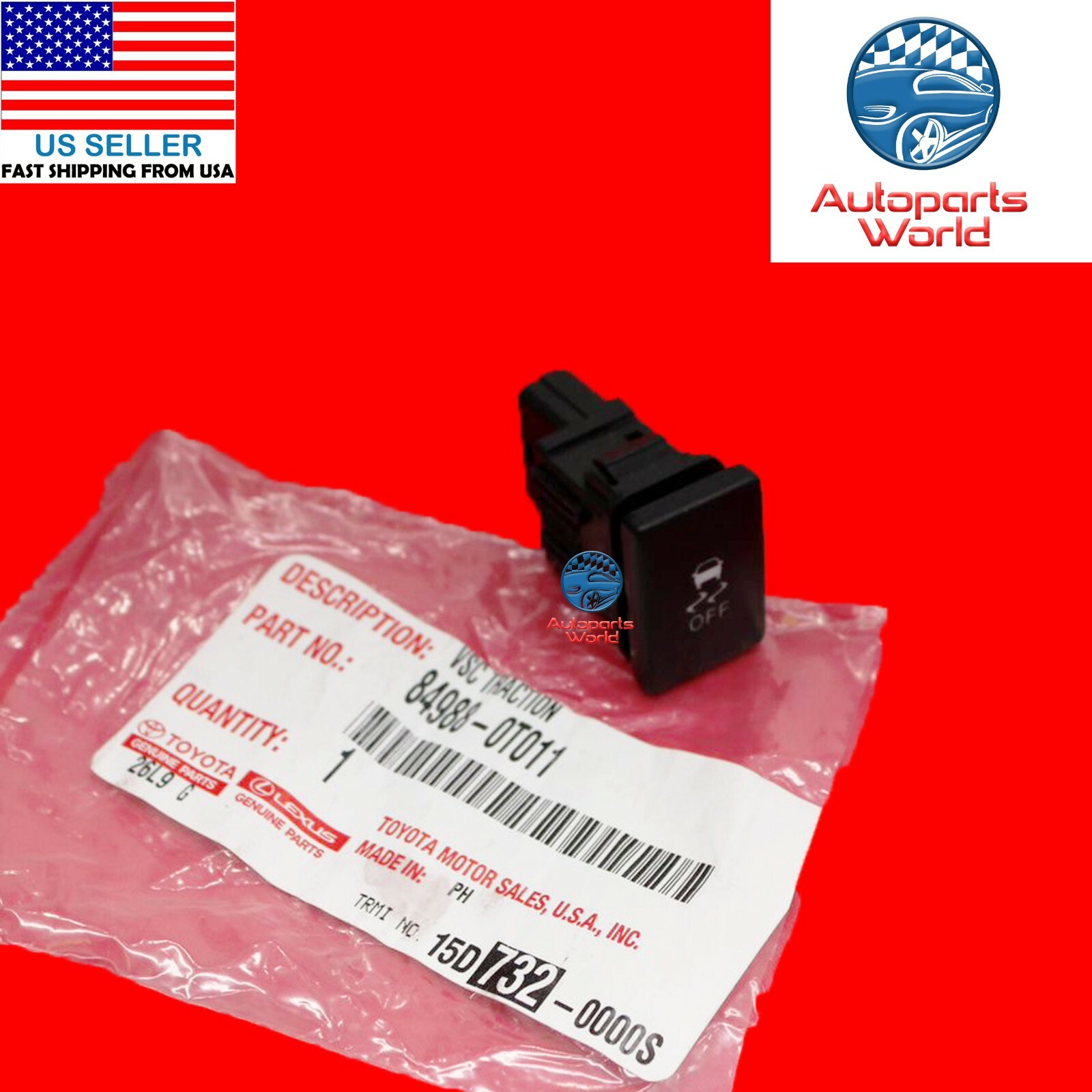 GENUINE OEM TOYOTA CAMRY SIENNA VENZA STABILITY CONTROL VSC SWITCH ...