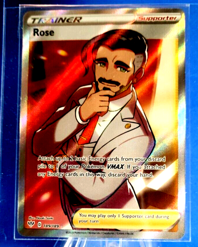 Rose 2020 *Full Art* Ultra Rare Pokemon Trainer Supporter Card No. 189/ ...