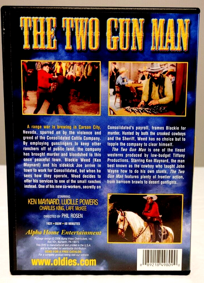 The Two Gun Man (1931, DVD) Ken Maynard. Free Shipping! 89218498090 | eBay