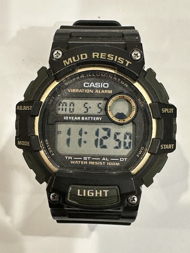 Casio Quartz Mud Resistant Black Resin Band Watch 3463 TRT-110H | eBay