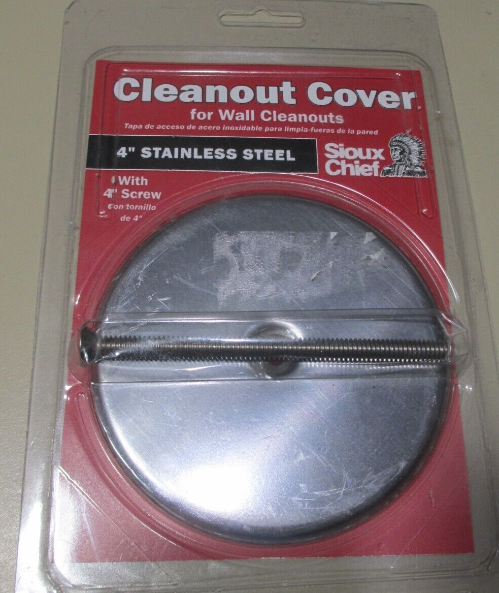 2 Sioux Chief 4" Wall Cleanout Cover and Screw for sale online | eBay