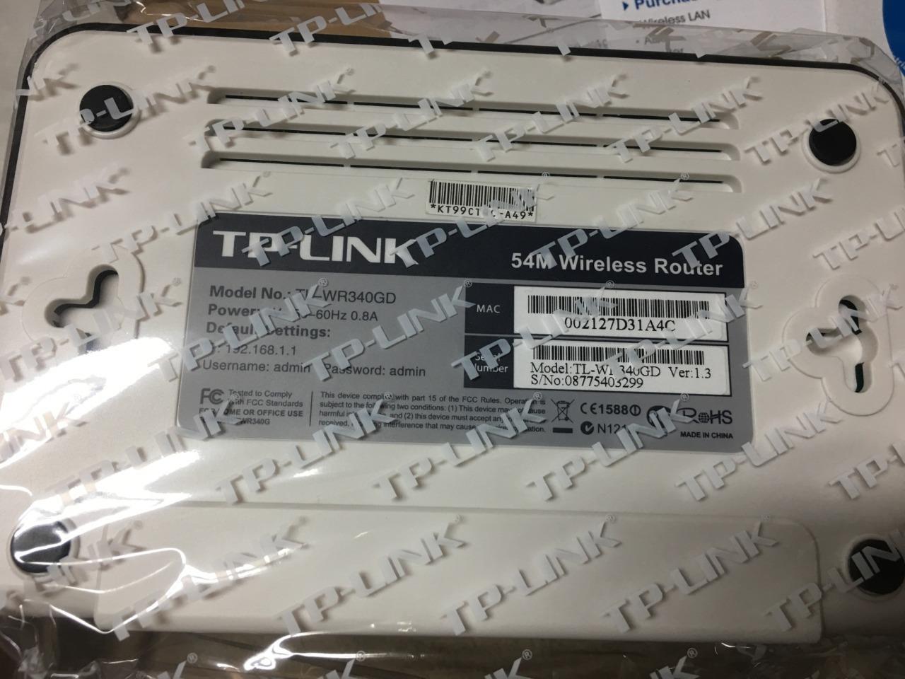 TP-Link TL-WR340GD 54 Mbps 4-Port 10/100 Wireless G Router for sale ...