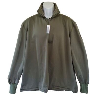 Military Sleep Shirt Men's XL Hunting Camping Pullover Green 1/4 Zip ...