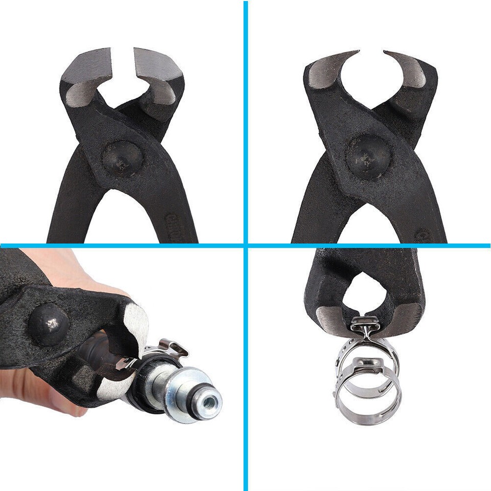 130 PCS Single Ear Stepless Hose Clamp Stainless Steel 360° Pliers ...