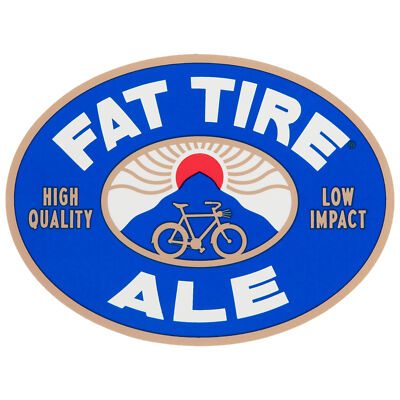 New Belgium Fat Tire Ale Oval Logo Sticker Blue | eBay