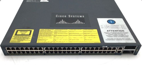 Cisco Catalyst WS-C4948-10GE-S V10 48 Port Gigabit Network Rack ...
