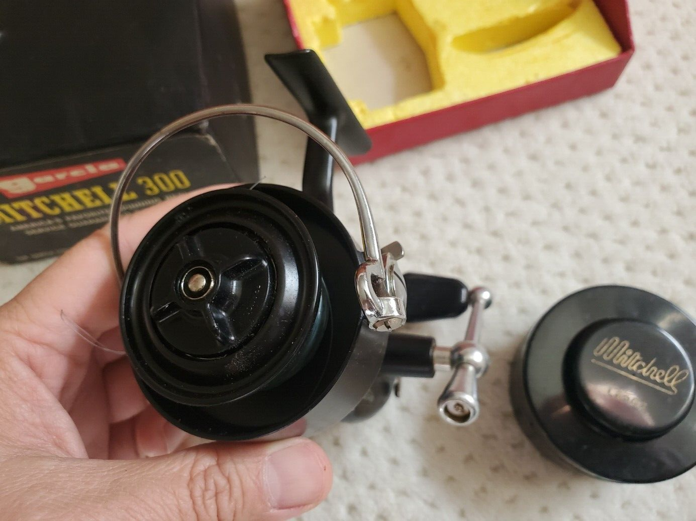 Vintage Garcia Mitchell 300 spinning reel with original box,matching ...