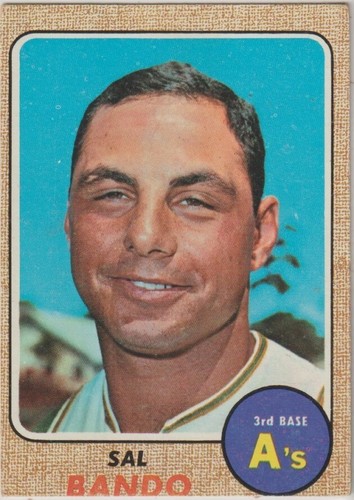 SAL BANDO; 1968 TOPPS BASEBALL CARD # 146 | eBay