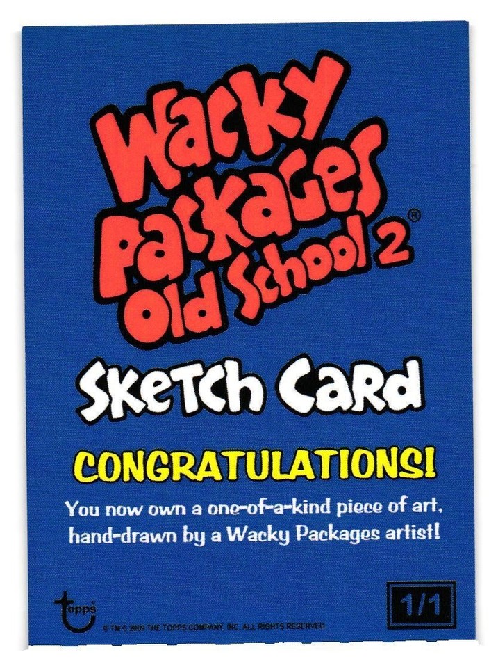 2010-12 Topps Wacky Packages: Old School Series 2 3 4 Pick Your Sketch ...