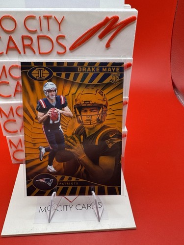 Drake Maye 2024 Panini Illusions Orange Parallel RC #59 New England ...