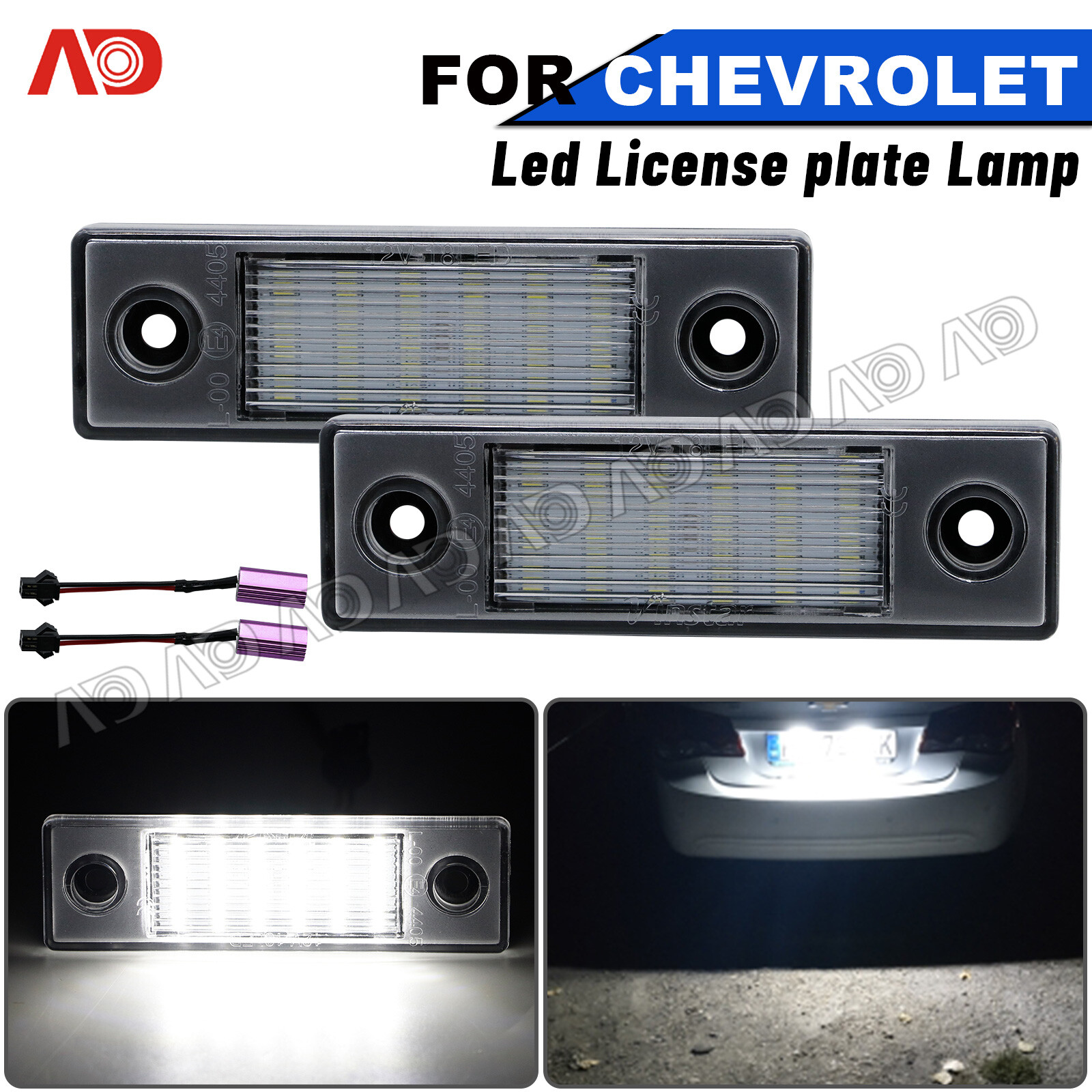 Pair Xenon White SMD LED License Plate Light Lamp For Chevy Cruze ...