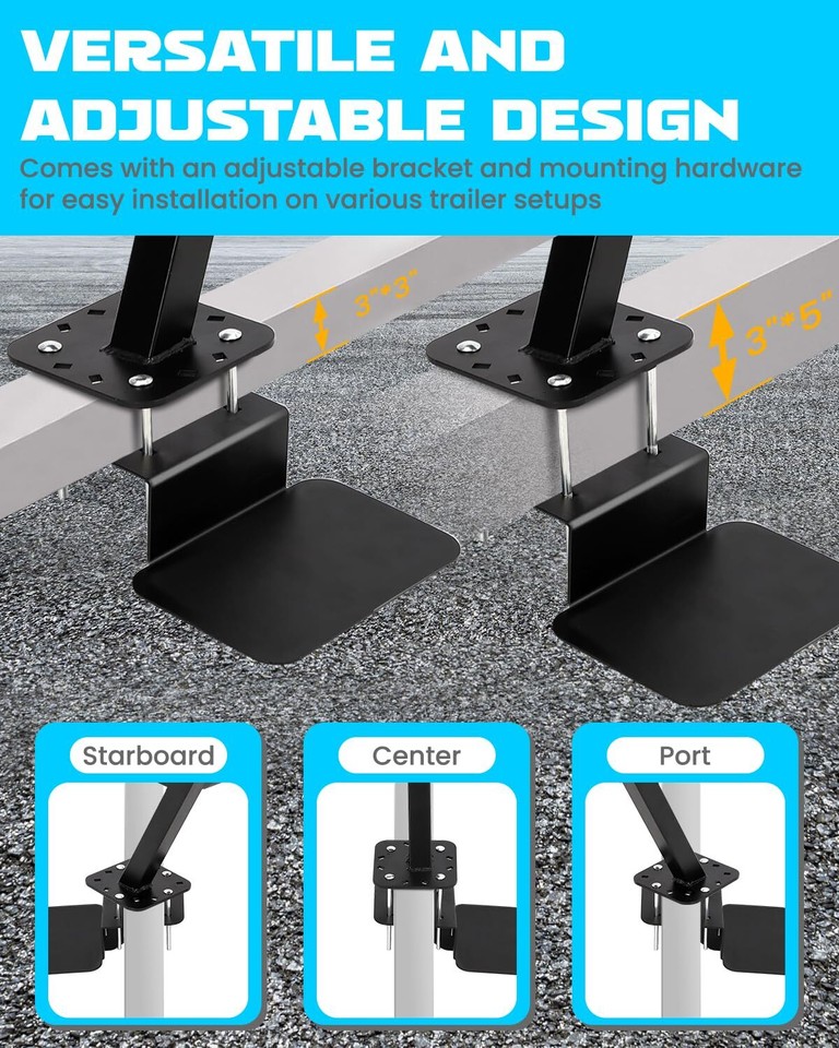 3-Step Boat Trailer Steps,Heavy Duty Boat Steps with Handle Non Slip ...