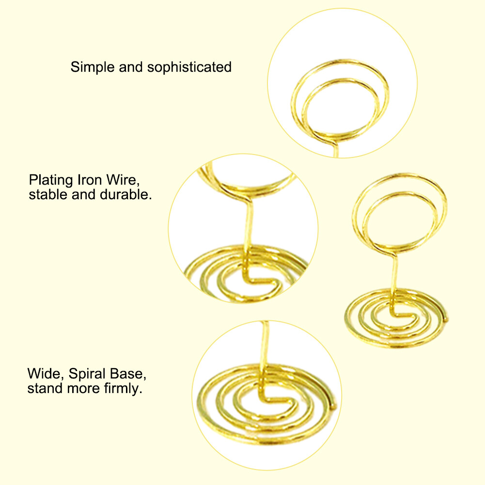 10pcs Place Card Clip Table Number Holder Menu Restaurant Metal Wedding ...