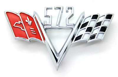 NEW Custom 572 Cross Flag Fender Emblem / 1960s Chevrolet Chevy Style ...