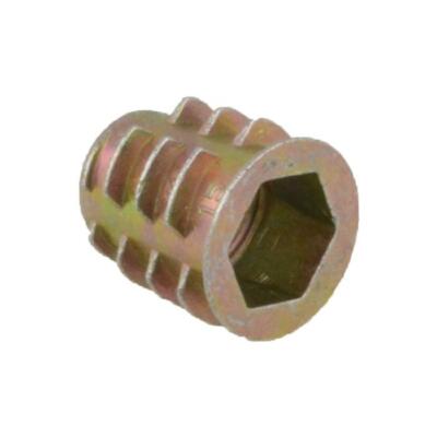 Qty 500 Threaded Insert Nut M8 (8mm) x 15mm Zinc Flanged Hex Drive Wood ...