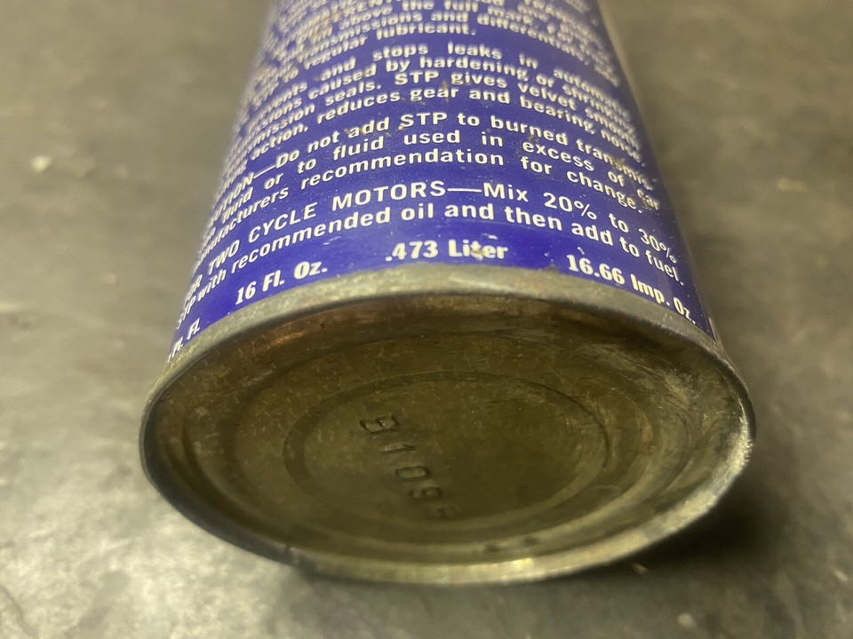 STP OIL TREATMENT 1963 STUDEBAKER CAN,PLASTIC RIVITED PULLTAB,AL TOP ...