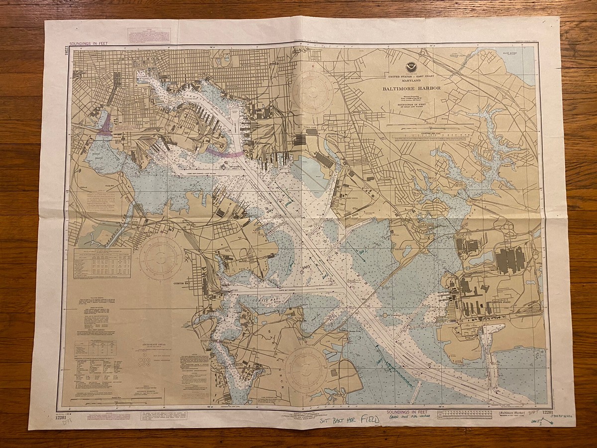 Noaa Nautical Chart 12281 Baltimore Harbor