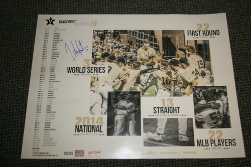 JULIAN INFANTE SIGNED VANDERBILT UNIVERSITY BASEBALL POSTER 24 X 18 ...