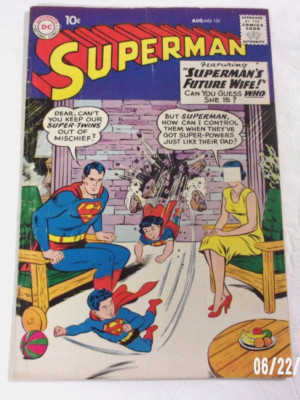 SUPERMAN #131 1959 NICE VG+ SOME GLOSS MXYZPTLK,UNKNOWN SUPER DEEDS,3 ...