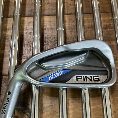 LH Ping G30 Iron Set Black Dot 4-PW-UW CFS Distance Regular Flex Steel ...