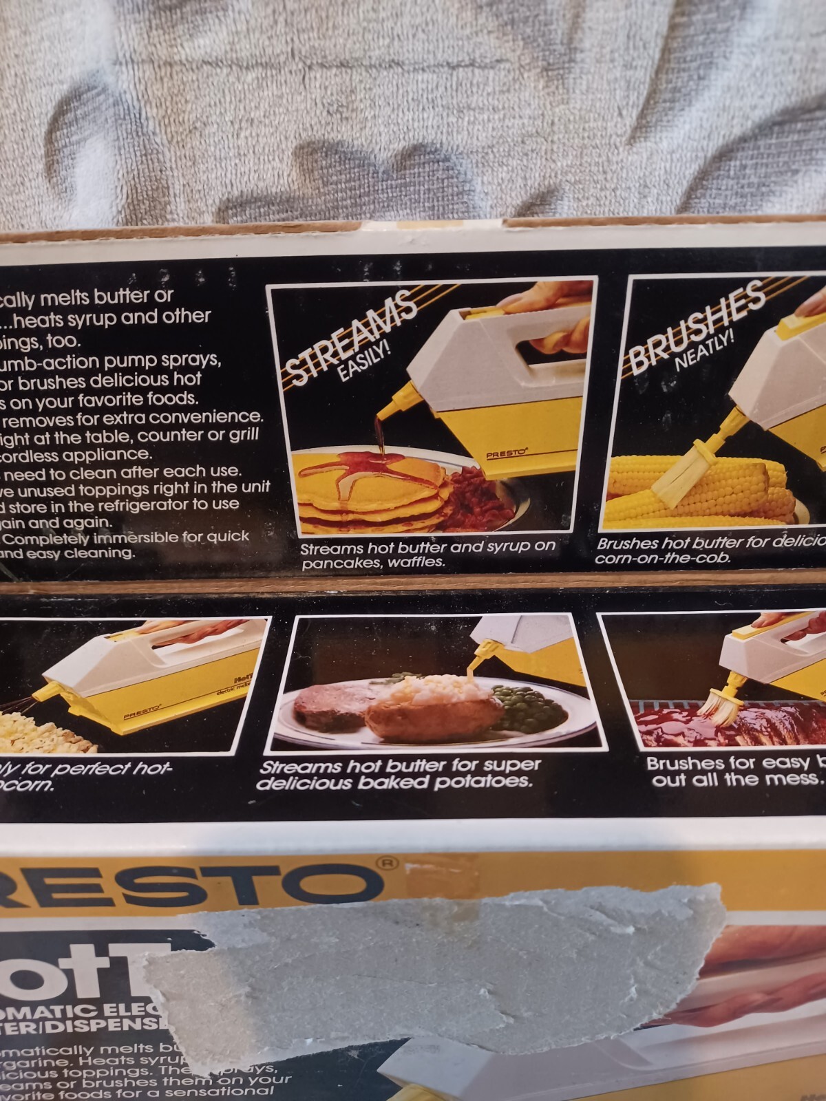 Vintage Presto Hot Topper Automatic Electric Melter Dispenser Butter ...