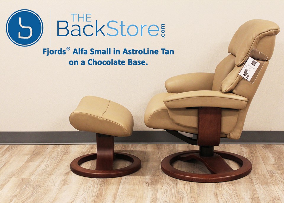 Showroom Fjords Alfa Small Recliner Chair and Ottoman AL 552 Tan ...