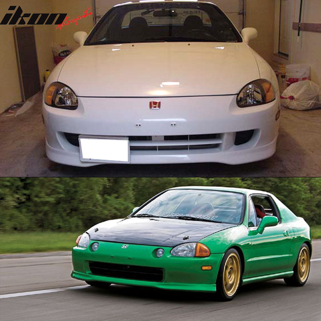 Fit 93-97 Honda Del Sol 2dr PP Type R Style Front Bumper Lip Spoiler ...