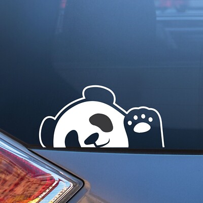 Peeping waving Panda Bear car vehicle window Drift JDM Car Vinyl Decal ...
