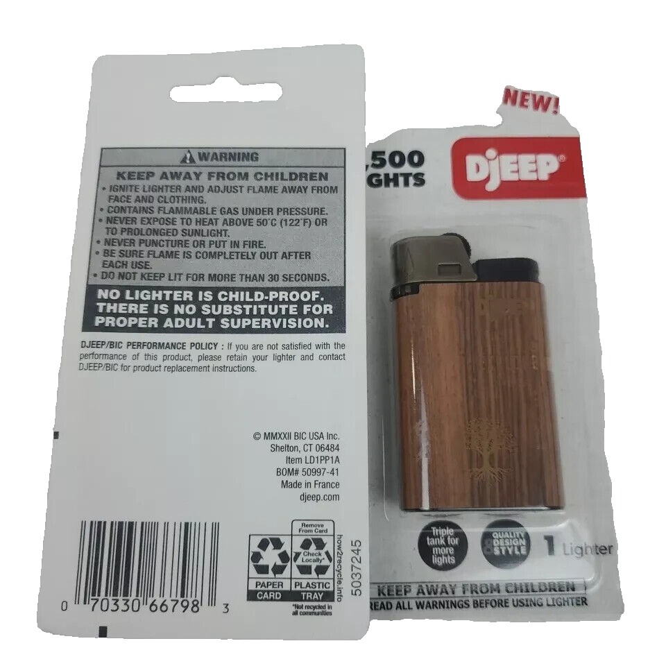 DJEEP BIC Pocket Lighters Triple Tank Wood Grain Color Pack Of 2 | eBay
