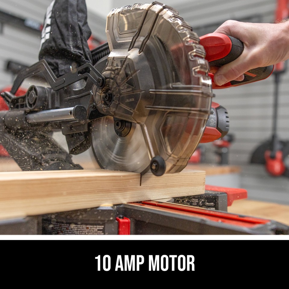 SKIL 10 Amp 7-1/4" Single Bevel Miter Saw with Compact Rail System ...