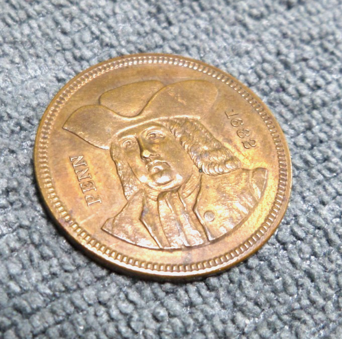 1882 U.S. Mint Pennsylvania Bicentennial Token - William Penn | eBay