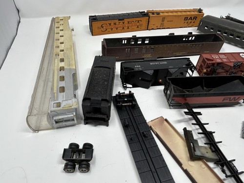 HO Scale Train Parts Lot Car Bodies Frames Trucks Shells Mixed Brands ...