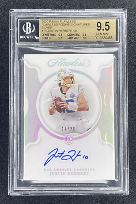 2020 NFL Flawless Justin Herbert Auto /20 BGS 9.5 / 10 Auto | eBay