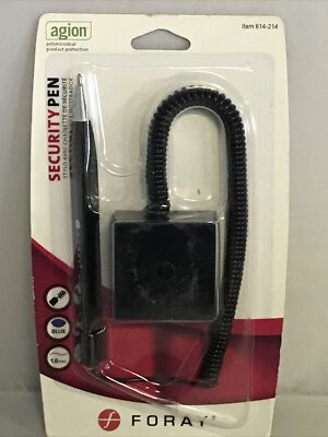 Foray Refillable Security Pen, 1.0mm Medium, Blue Ink, Black Base ...