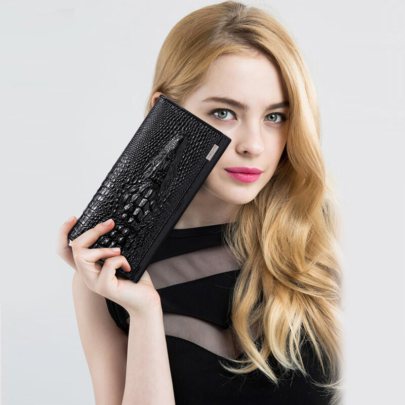 Vintage Leather Women Trifold Wallet High Capacity Purse Credit Card ...