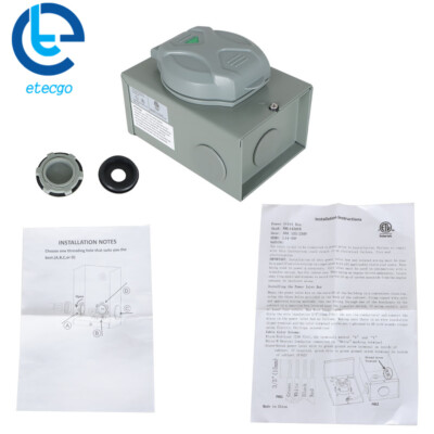 30 Amp Generator Power Inlet Box L14-30P 4 Prongs Generator Receptacle ...