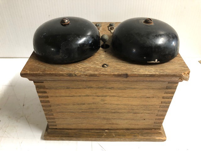 Antique Western Electric Hand Crank Telephone Ringer Box Oak Wood 127F ...