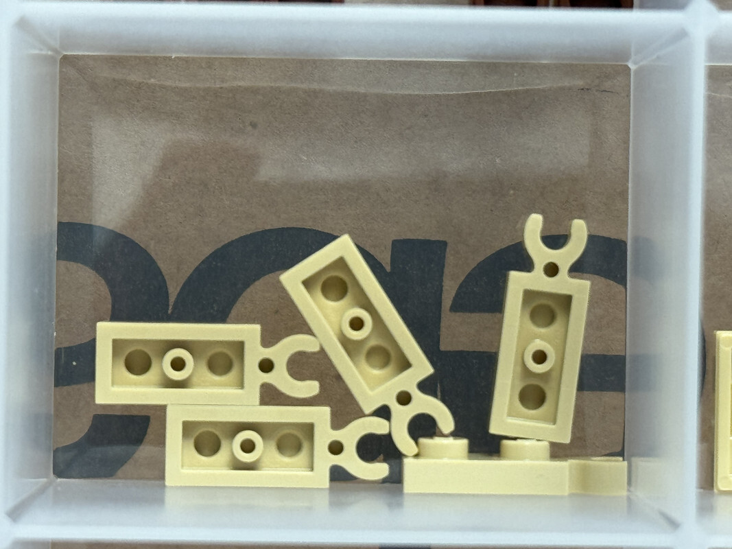 LEGO Parts - Tan Plate 1 x 2 with Clip on End (Vertical Grip) - No ...