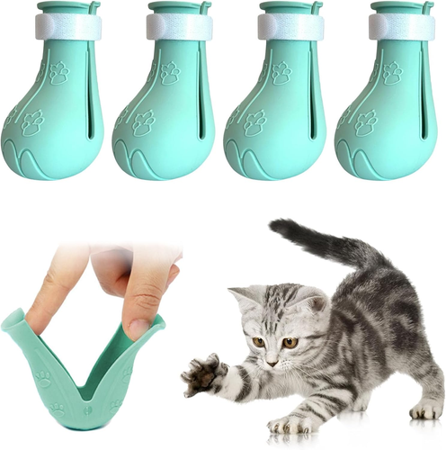 Cat Anti-Scratch Shoes 4 Pack, Pet Supplies Cat Scratch Deterrent ...