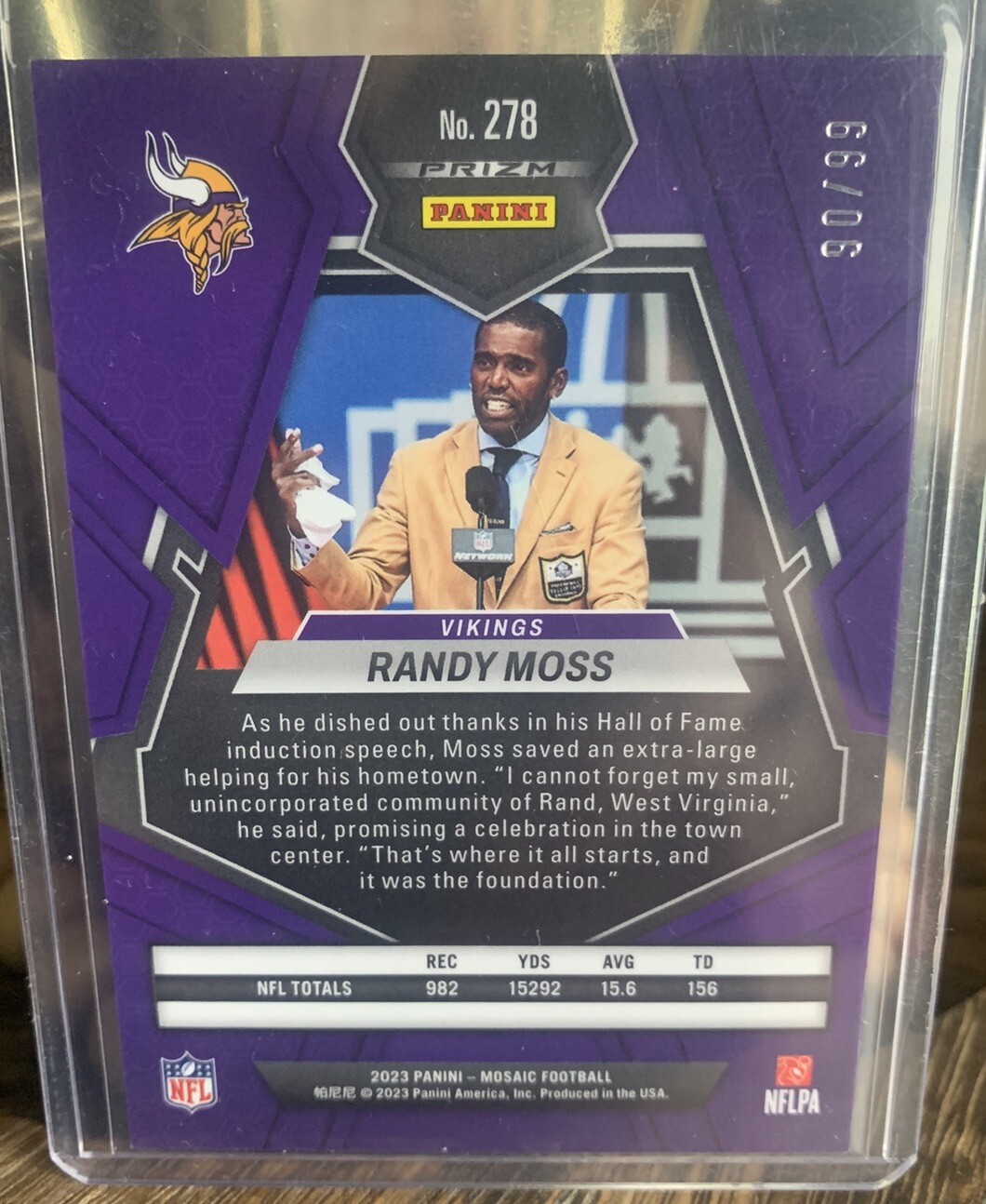 Randy Moss HOF 2023 Blue Mosaic /99 | eBay