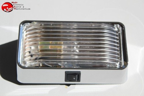 Interior Rectangle Dome Utility Lamp Light Clear Lens Hot Rat Rod ...