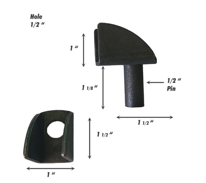 Bat wing hinges 4 pk M/F Weld on steel metal swing gates/doors ...