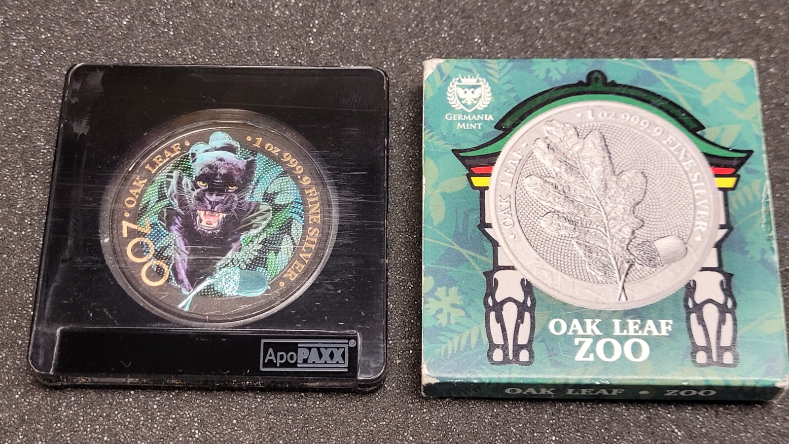 Germania Mint Oak Leaf Zoo 5 Marks 1 Ounce Silver Black Panther Coin | eBay