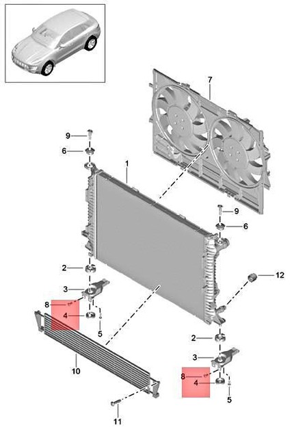 Genuine Porsche Macan Radiator Lower Support Washer Rubber Isolator ...