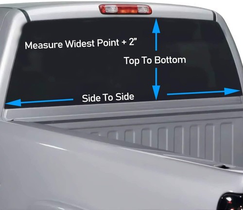 Custom made Rear Window Tint Graphic Decal Wrap Back Pickup Graphics | eBay