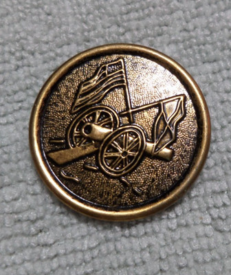Vintage Antique Original Metal Picture Button WAR CANNON & FLAGS | eBay